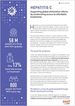 Hepatitis C factsheet | DNDi